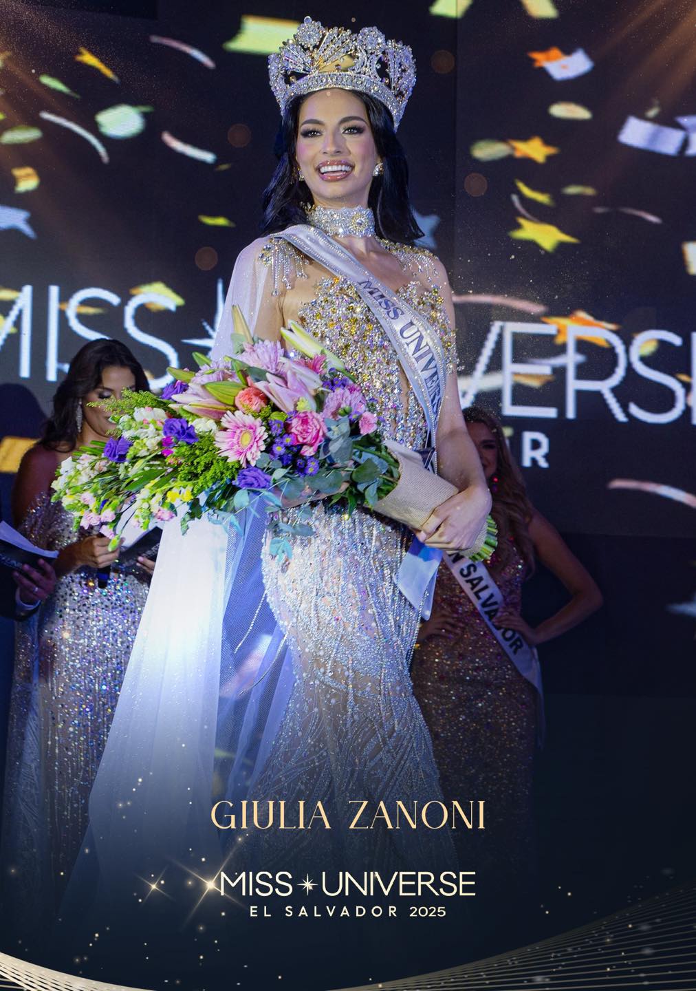 Giulia Zanoni se corona como Miss Universo El Salvador 2025 - XPOT